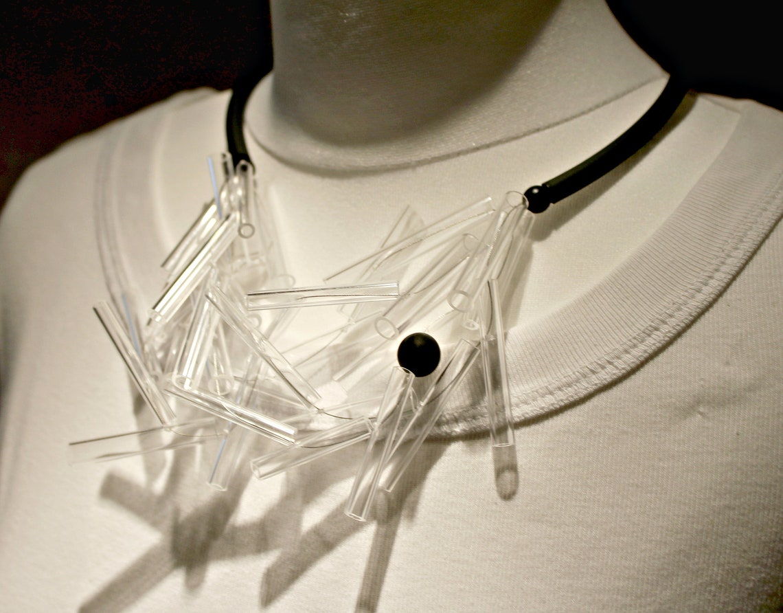 Stylish Transparent Clear Modern Lucite Translucent Necklace - Etsy