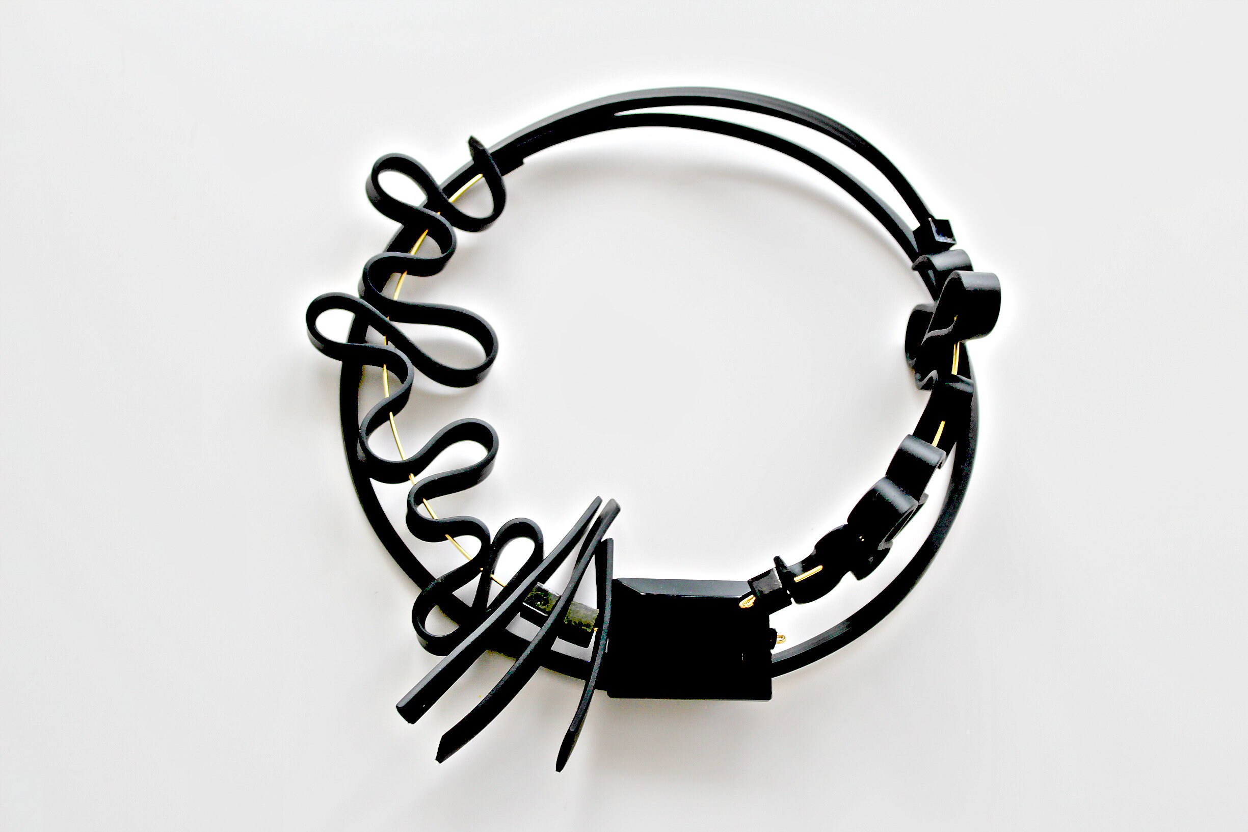 Black Contemporary Rubber Lace Necklace Statement Bib Party - Etsy