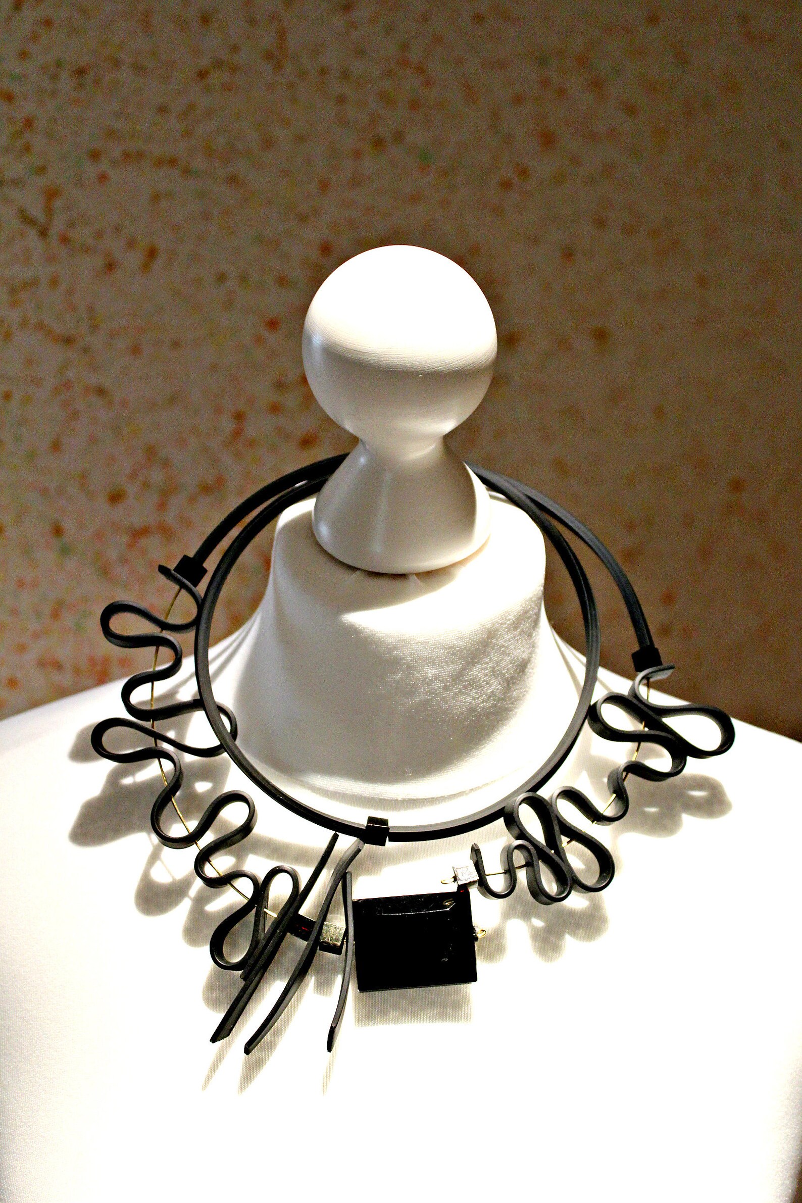 Black Contemporary Rubber Lace Necklace Statement Bib Party | Etsy