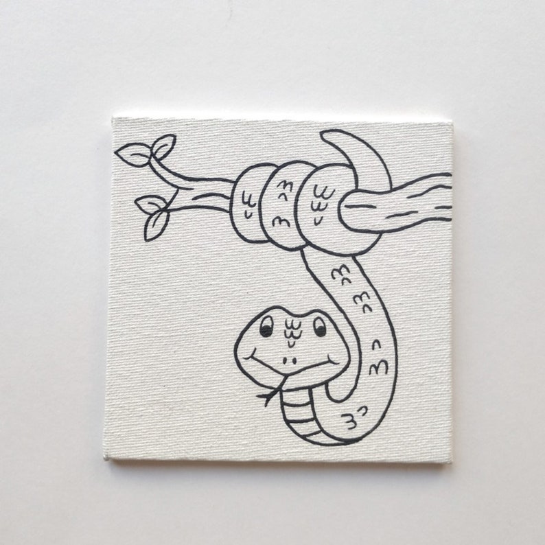 Snake Predrawn Canvas Set Jungle Party Kids Party Favors | Etsy