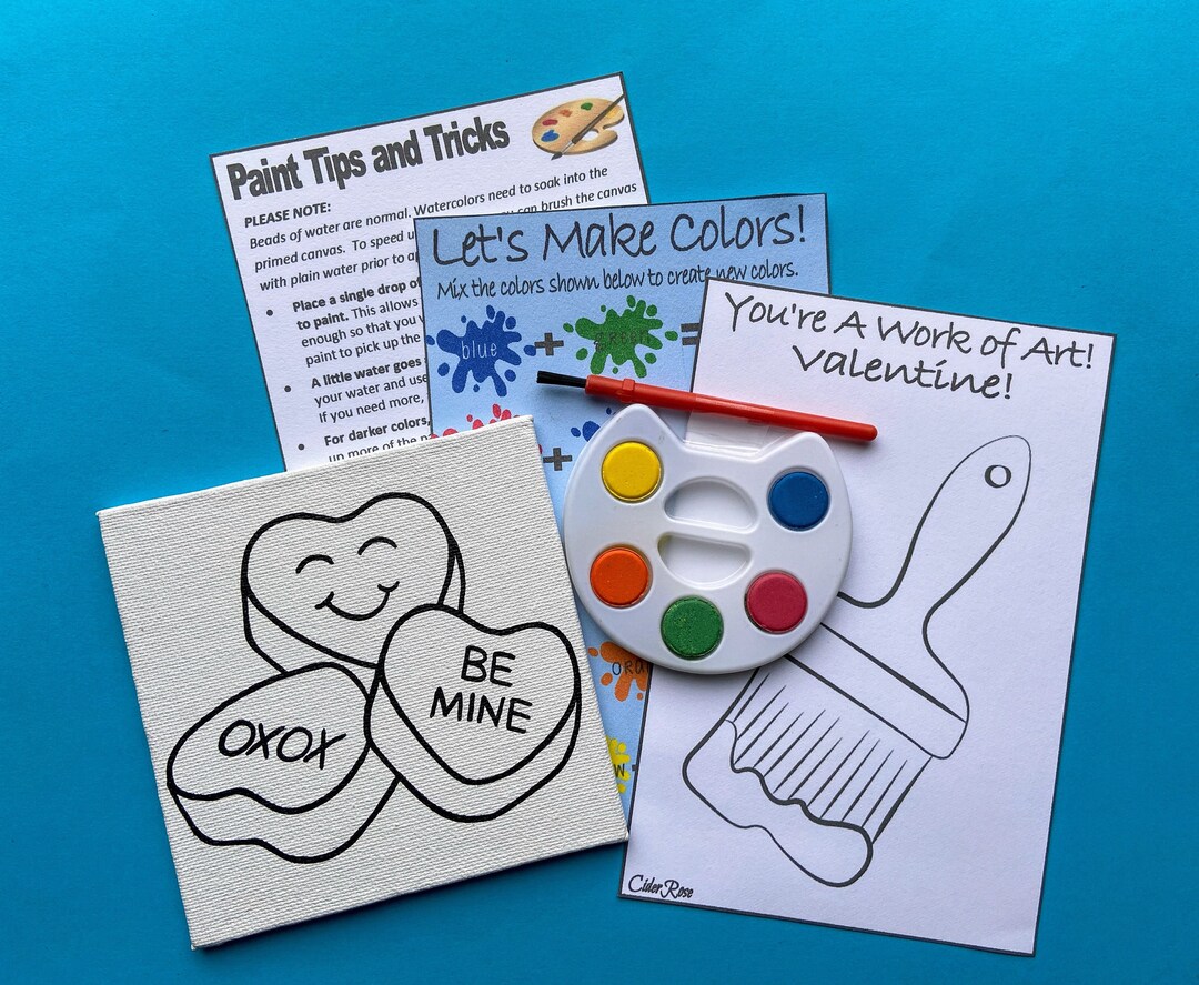 Conversation Hearts - Paint Your Own Valentine - Kids Valentines ...