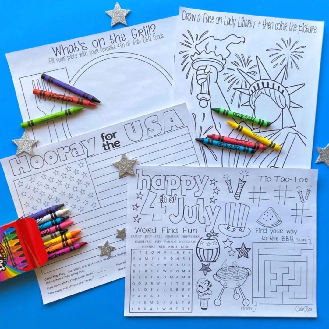 4th of July Kids Activity and Coloring Pages - 4th of July Printable ...