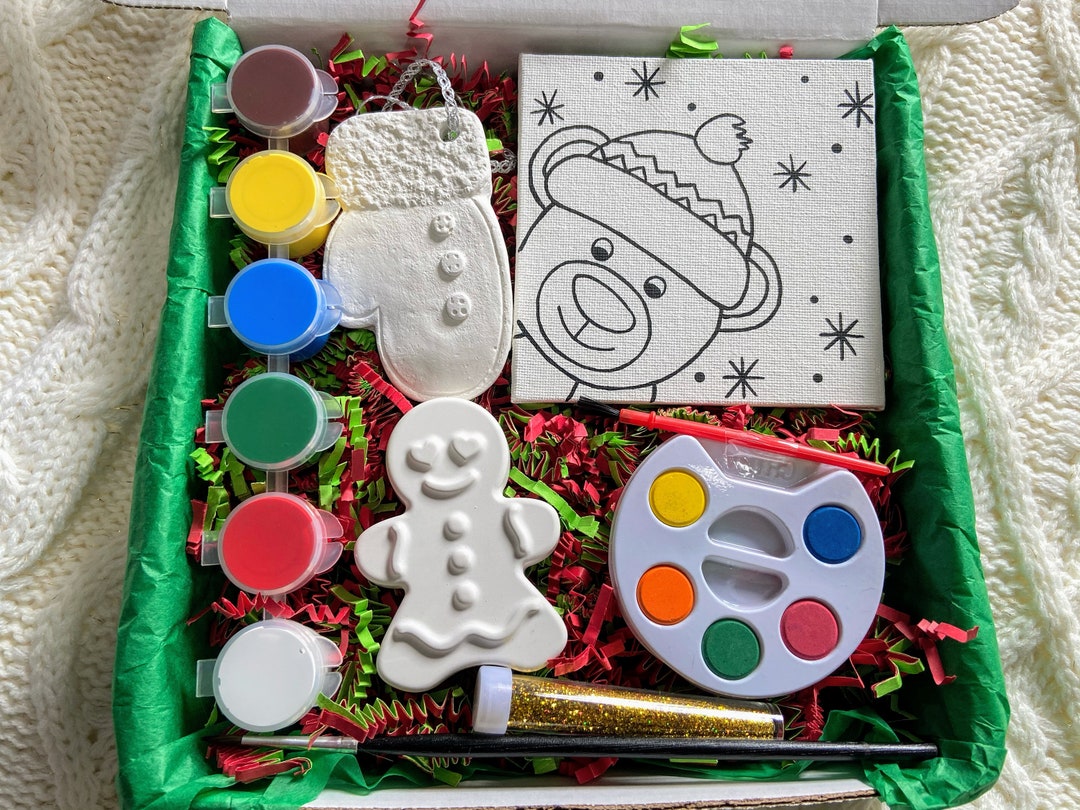 Kids Holiday Craft Box: DIY Ornament and Paint Activities - Etsy
