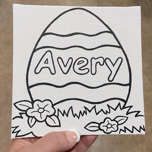 Custom Name Easter Egg, Paint Your Own Easter Egg, Kids Easter Gift ...