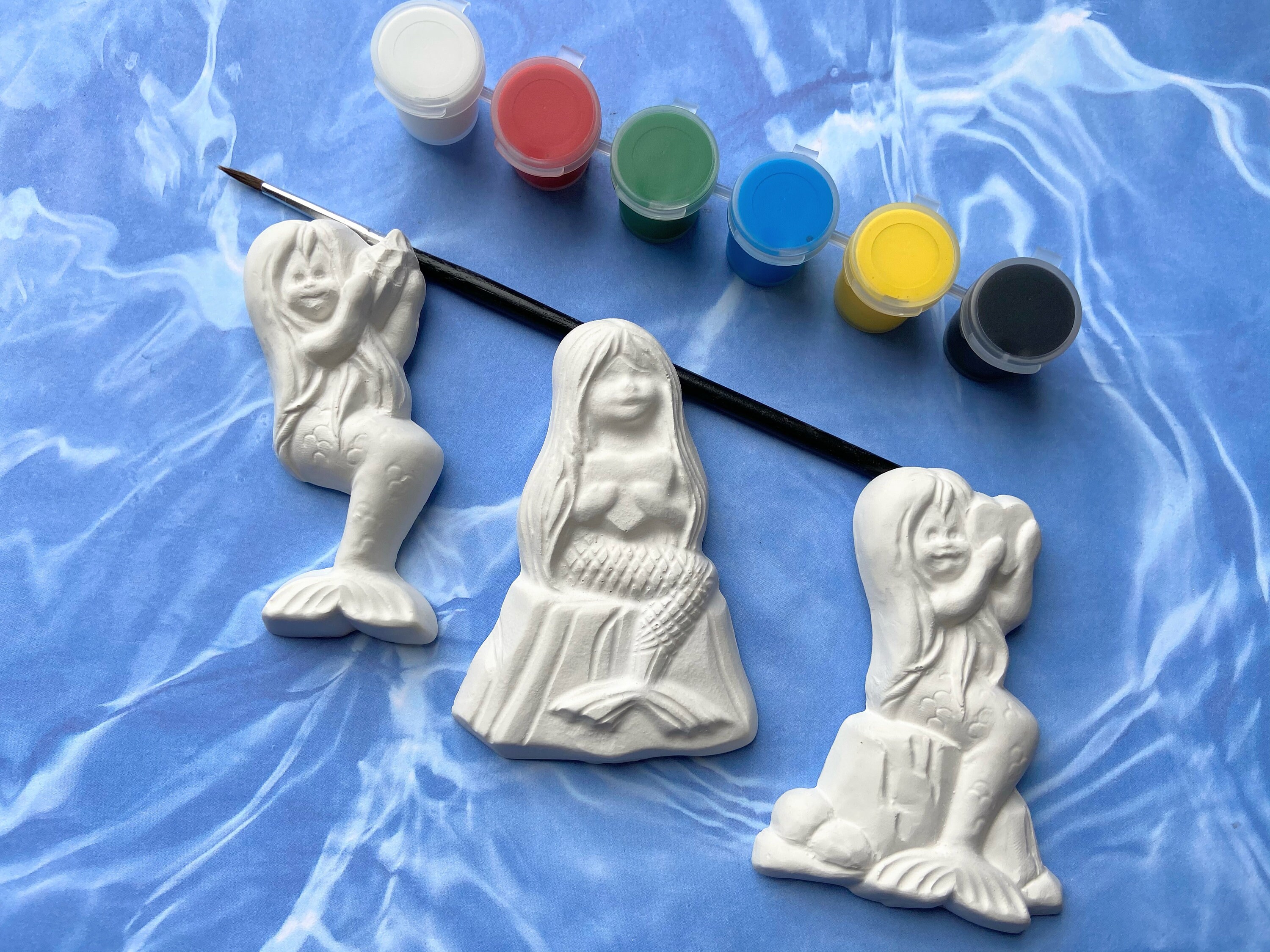 Paint Your Own Mermaid Magnets Craft Kit Mermaid Gift | Etsy