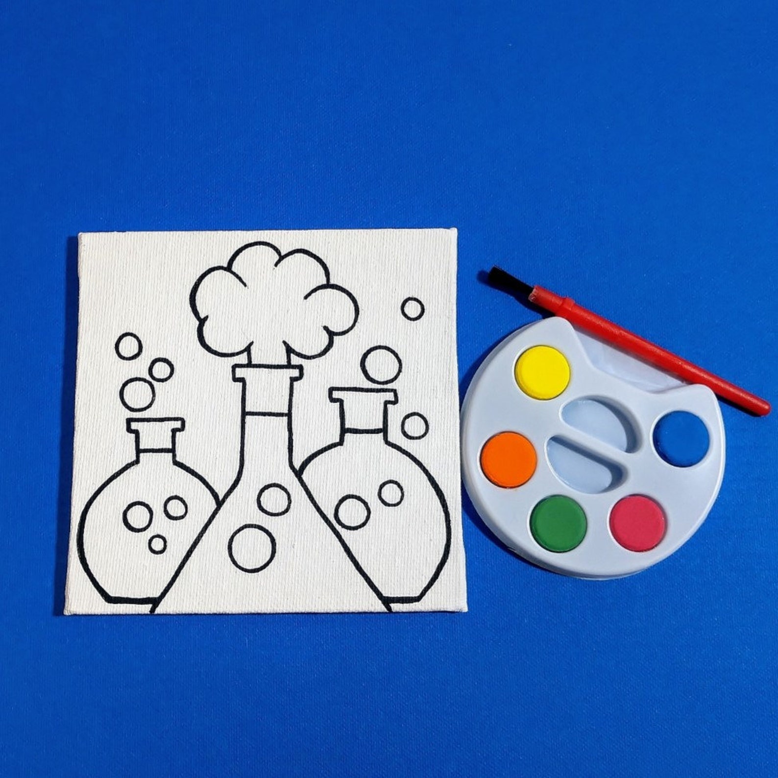 DIY Beaker Paint Set Mad Scientist Science Party Favors | Etsy