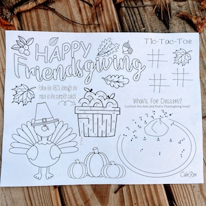 Friendsgiving Printable Coloring and Activity Pages - Printable ...