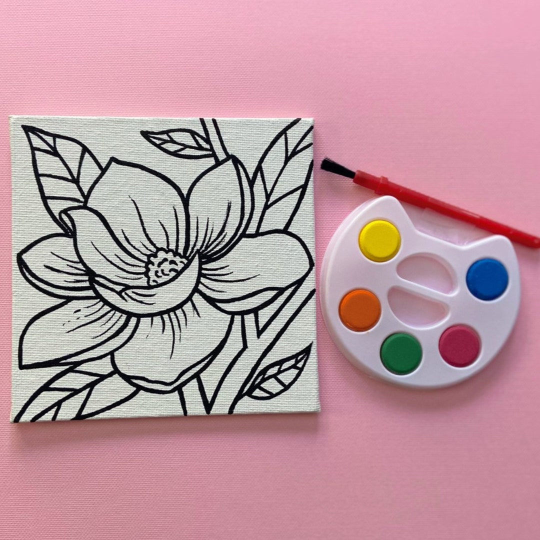 DIY Magnolia Canvas Adult Craft Kit - Etsy