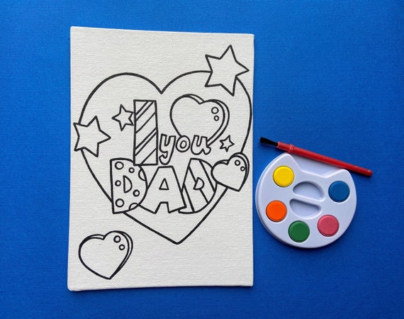 Father's Day Keepsake Card for Dad Paint Your Own | Etsy