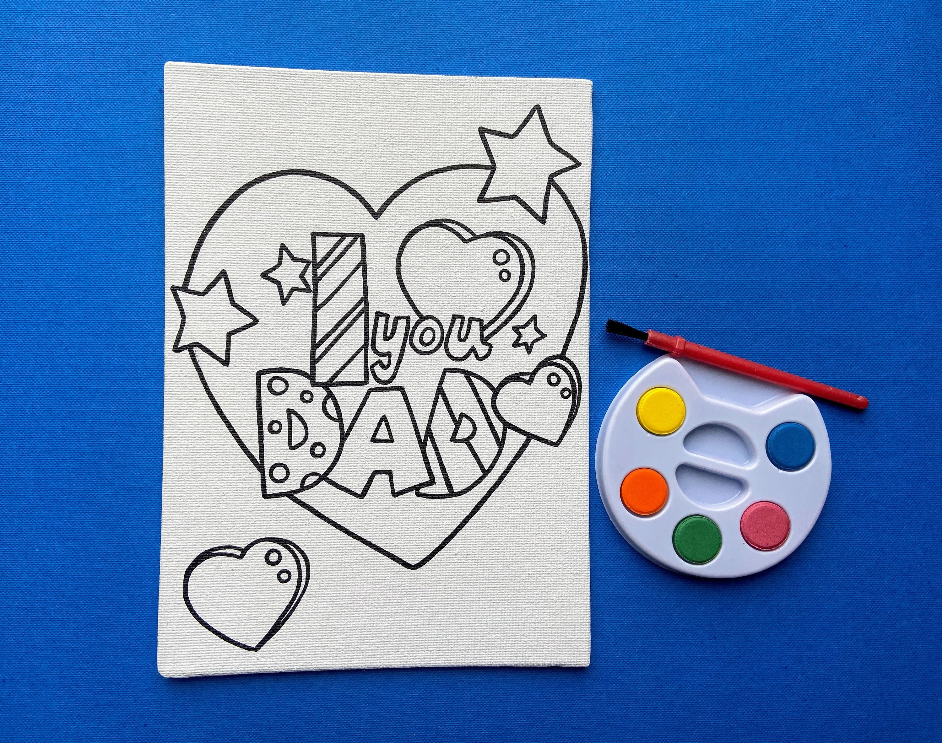 Father's Day Keepsake Card for Dad Paint Your Own | Etsy