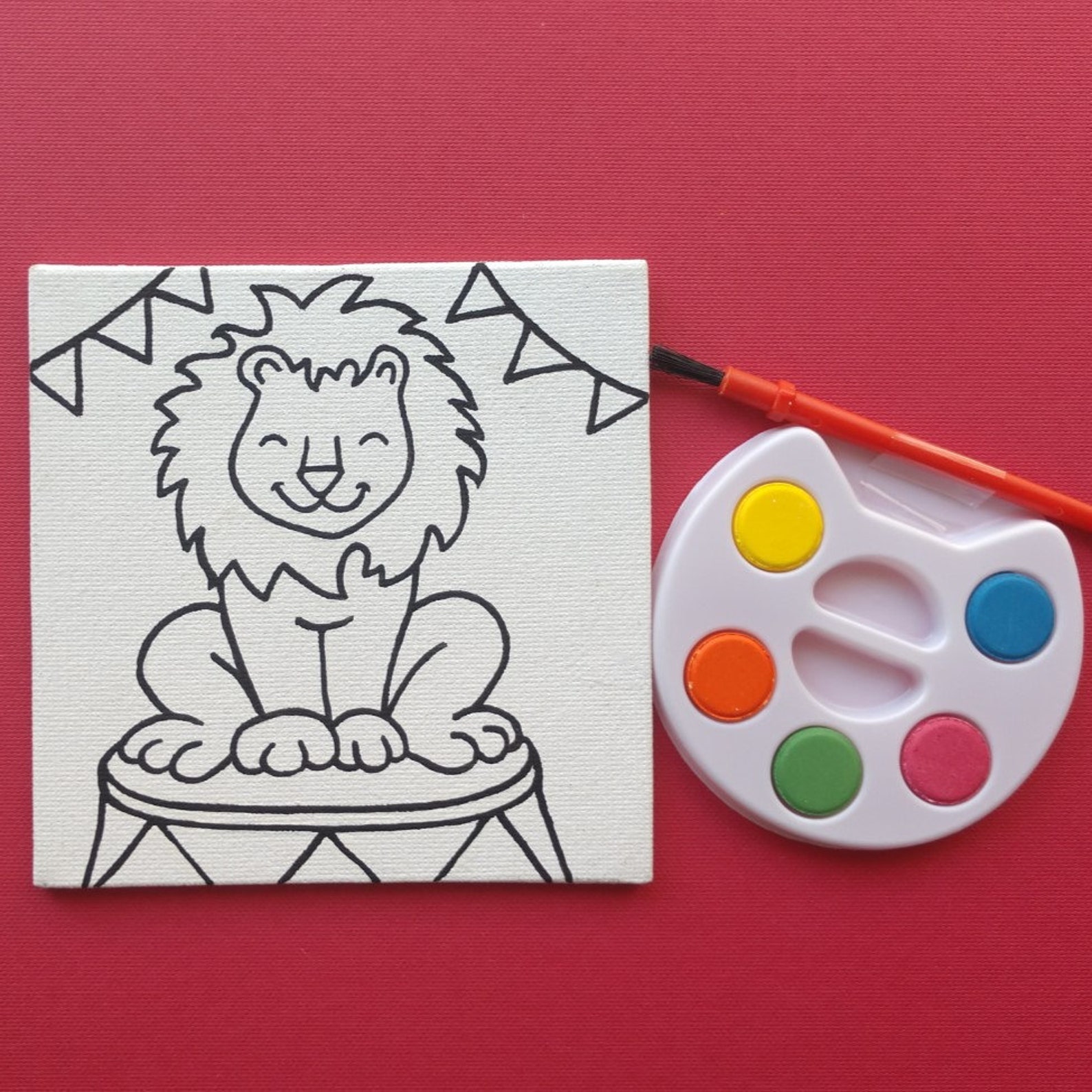 Circus Lion Paint Set - Carnival Theme Party - Paint Party Favors - Etsy