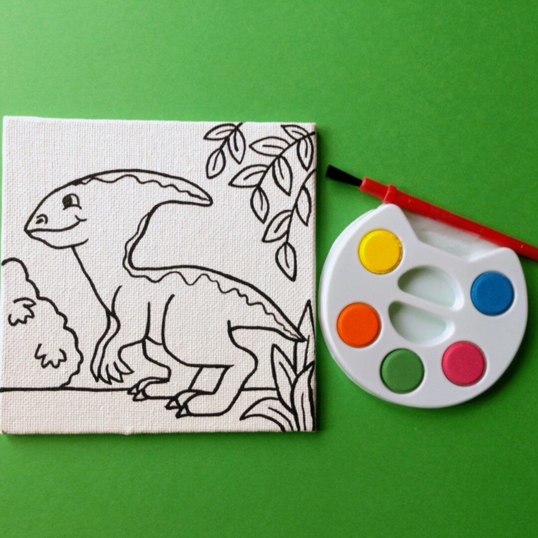 Dinosaur Paint Set - Dinosaur Gift - Dinosaur Party - Etsy