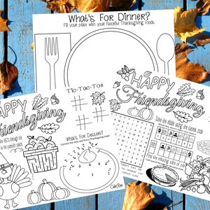 Friendsgiving Printable Coloring and Activity Pages - Printable ...