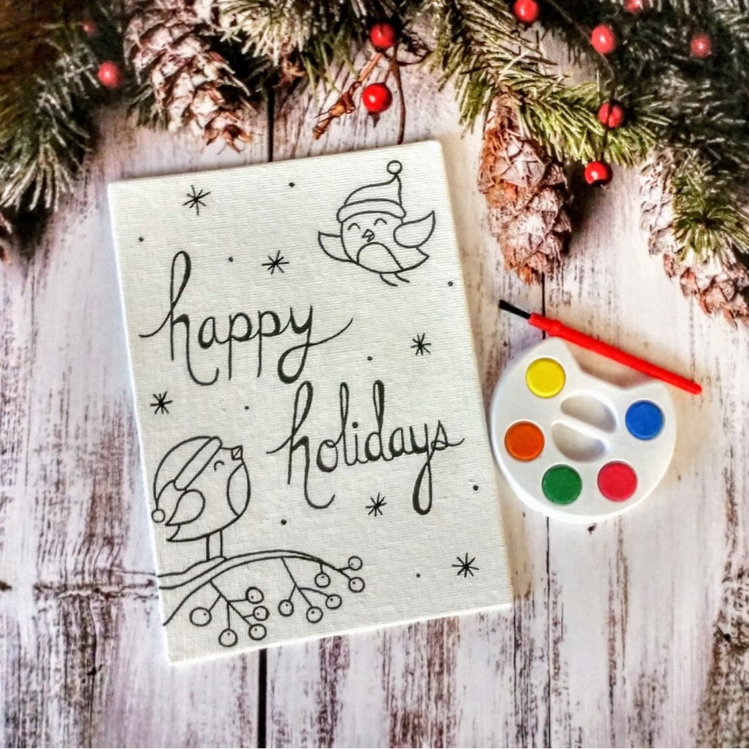 Make Your Own Holiday Card - Watercolor Kit - Etsy