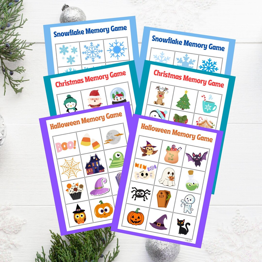 Kids' Holiday Party Printables Game Bundle for Educational Fun - Etsy