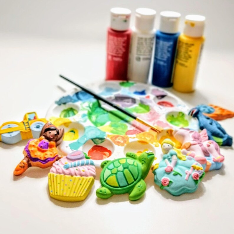 Paint Your Own Sea Turtle Star Fish and Angel Fish Magnets - Etsy