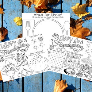 Friendsgiving Printable Coloring and Activity Pages - Printable ...