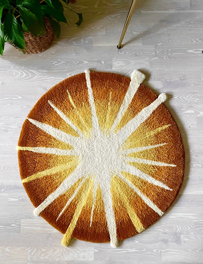 Tufted Sun Rug / Wallhanging - Etsy