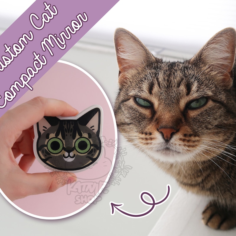 Cat Compact Mirror - Etsy