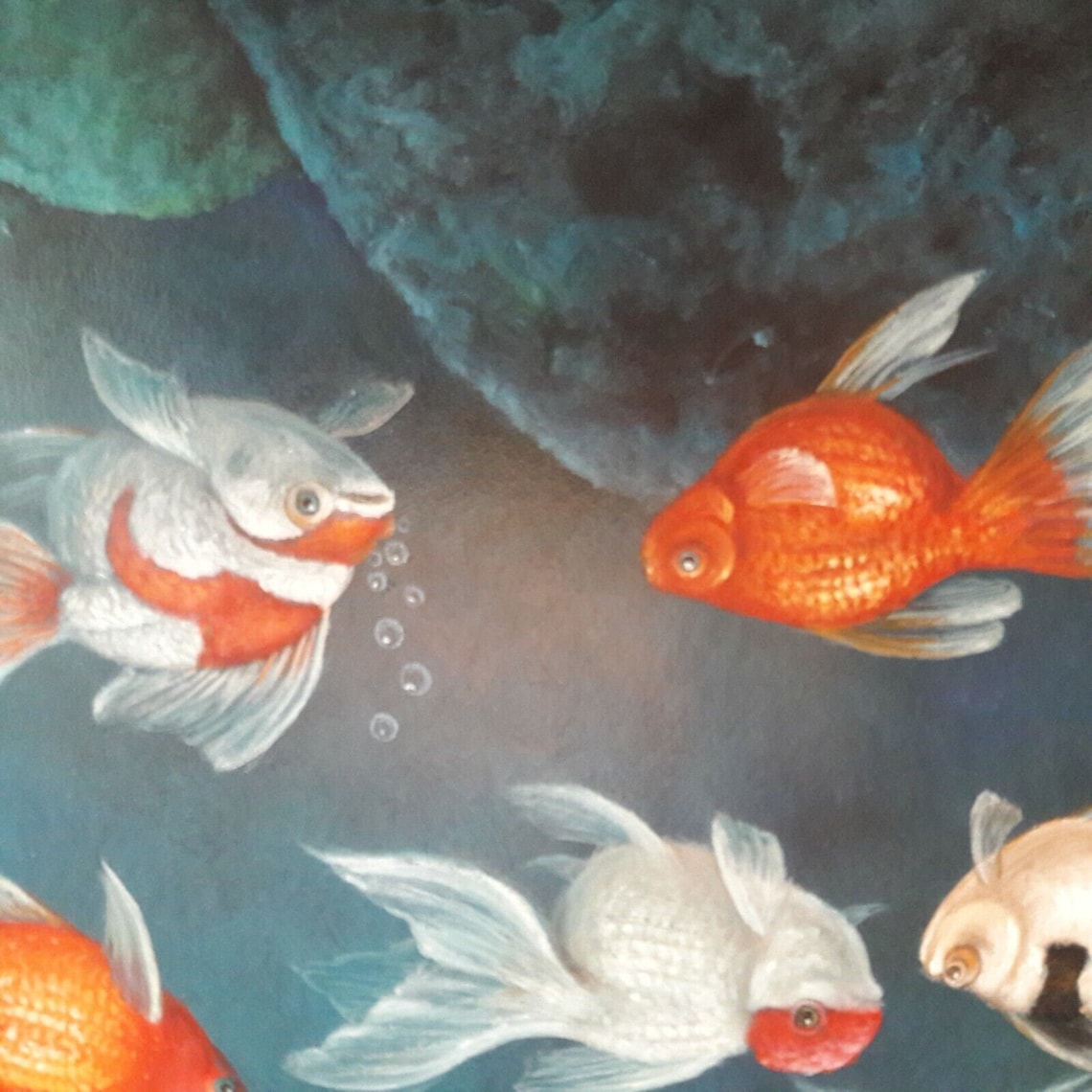 Goldfish Painting Oil Painting on Canvas Original Signed Painting - Etsy