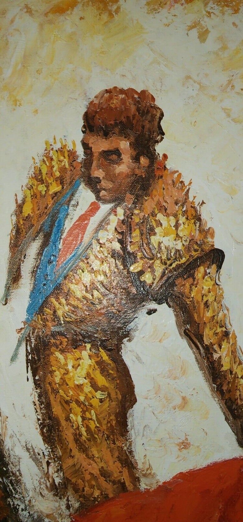 Painting Art Scene of Bullfight Torero Oil on Canvas / MATADOR and ...