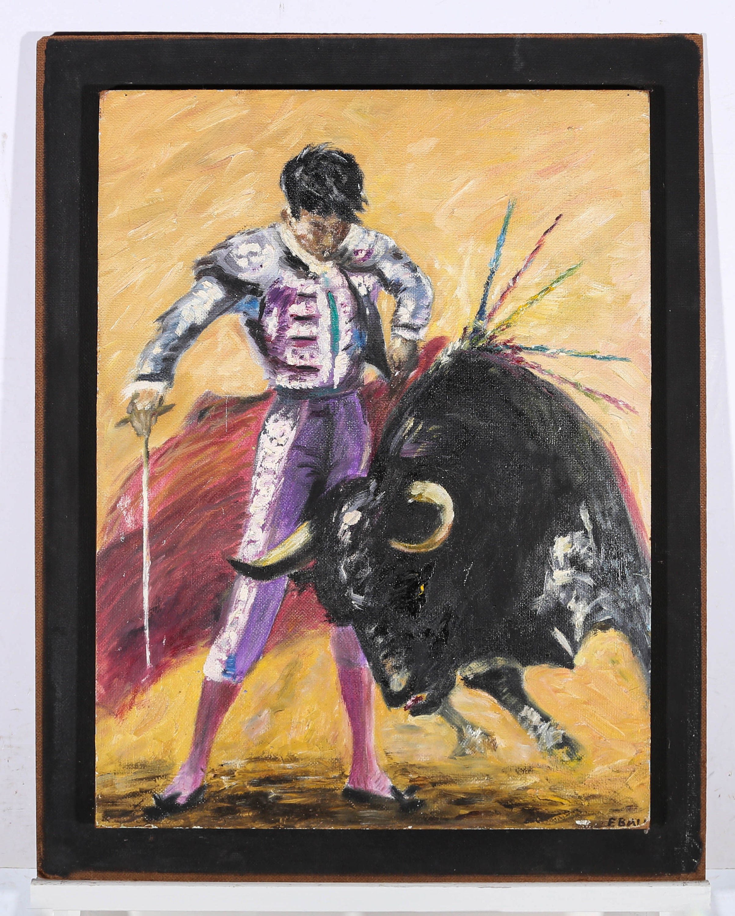 Tableau Art Scene De Corrida Torero Oil on Canvas / MATADOR - Etsy