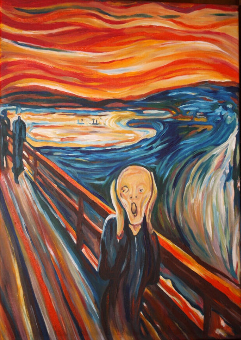 The Cry After Munch Painting Oil on Canvas Signed - Etsy Australia