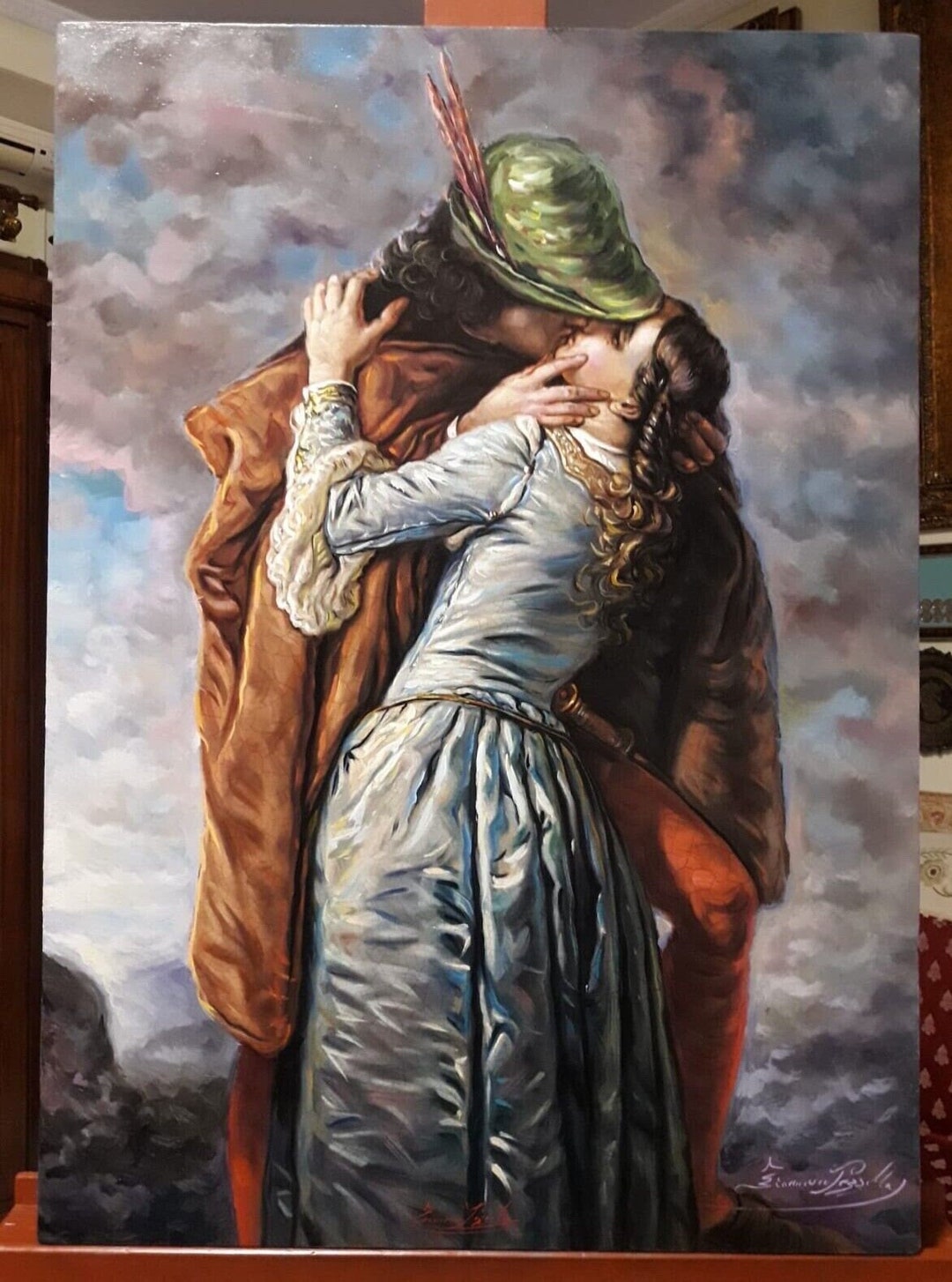 Revisitation of “the Kiss” by Francesco Hayez, Oil on Canvas, 50 X 70 ...