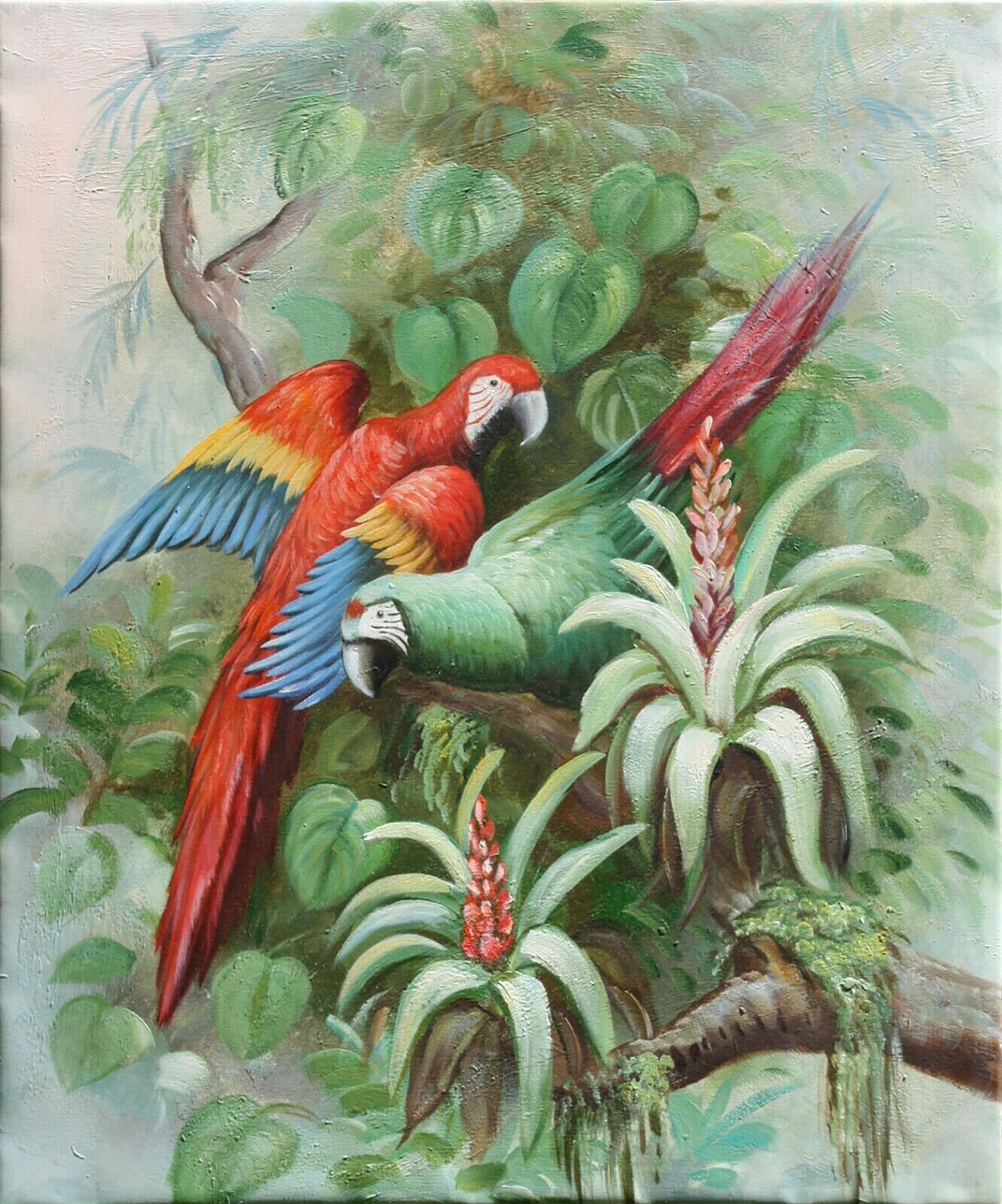 animal parrot ara painting oil painting on canvas bird parrots Painting ...