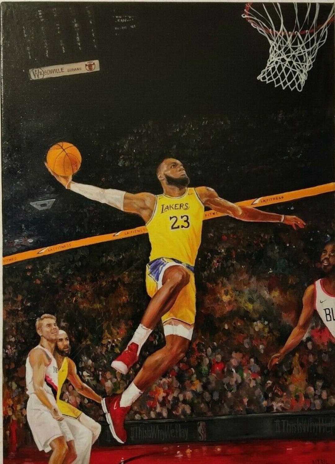 Portrait Lebron James Oil Painting on Canvas / Lebron James Oil ...