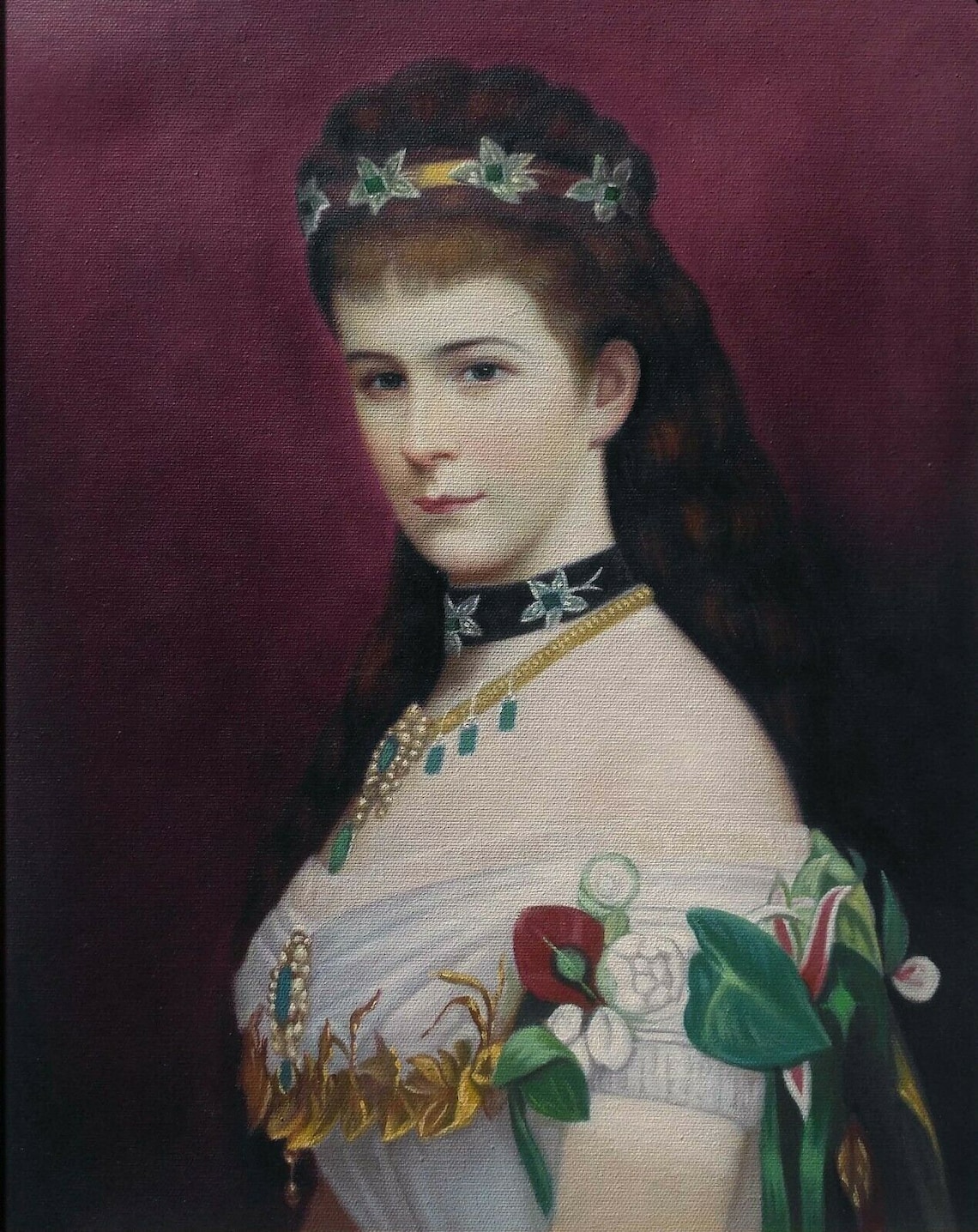 Portrait Empress Elisabeth of Austria Sissi Painting Oil Painting on ...