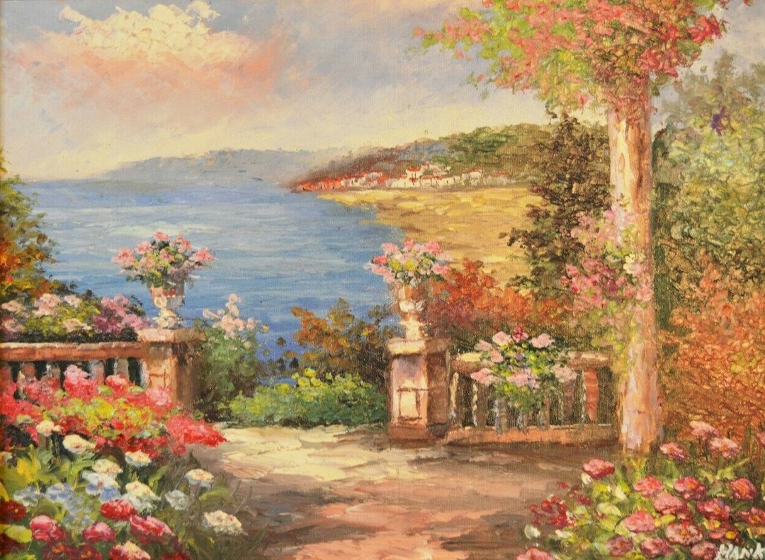 Seascape Sea View Oil Painting on Canvas Signed / Hand Painted Oil ...