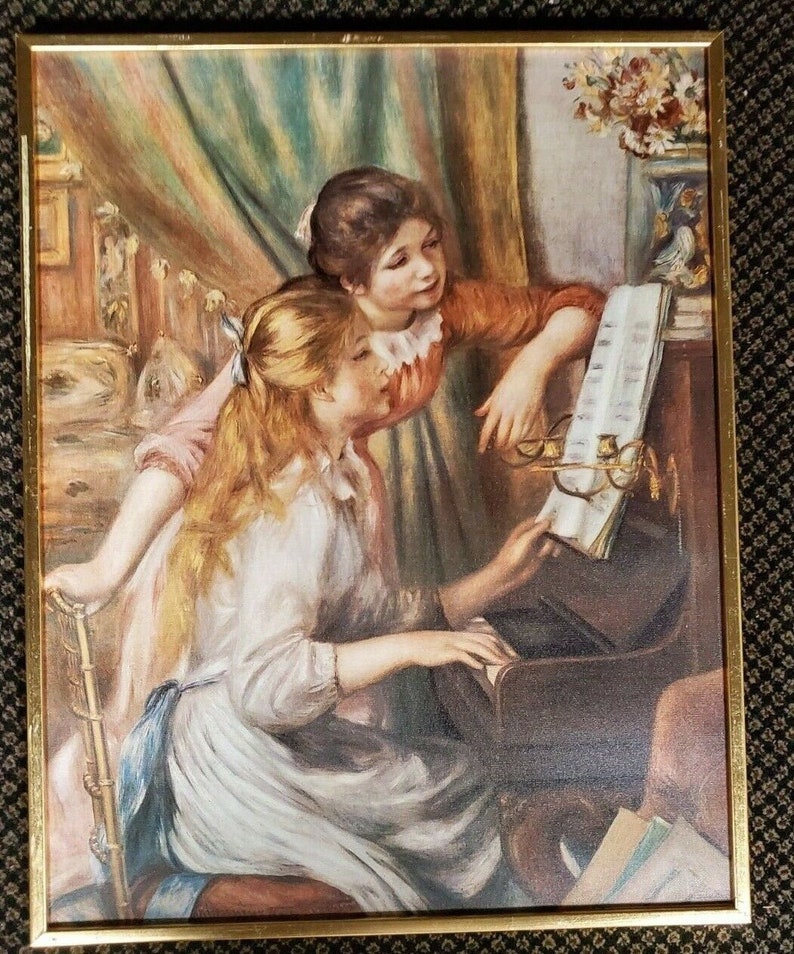 The Two Sisters Painting Oil Painting on Canvas / Two Sisters Playing ...