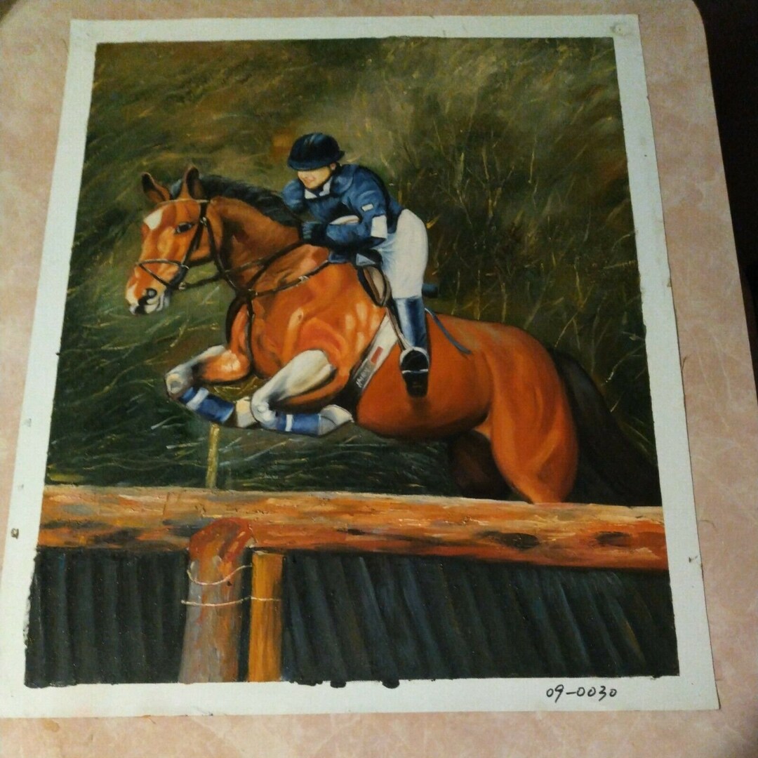 Horse Rider Oil Painting on Canvas - Etsy