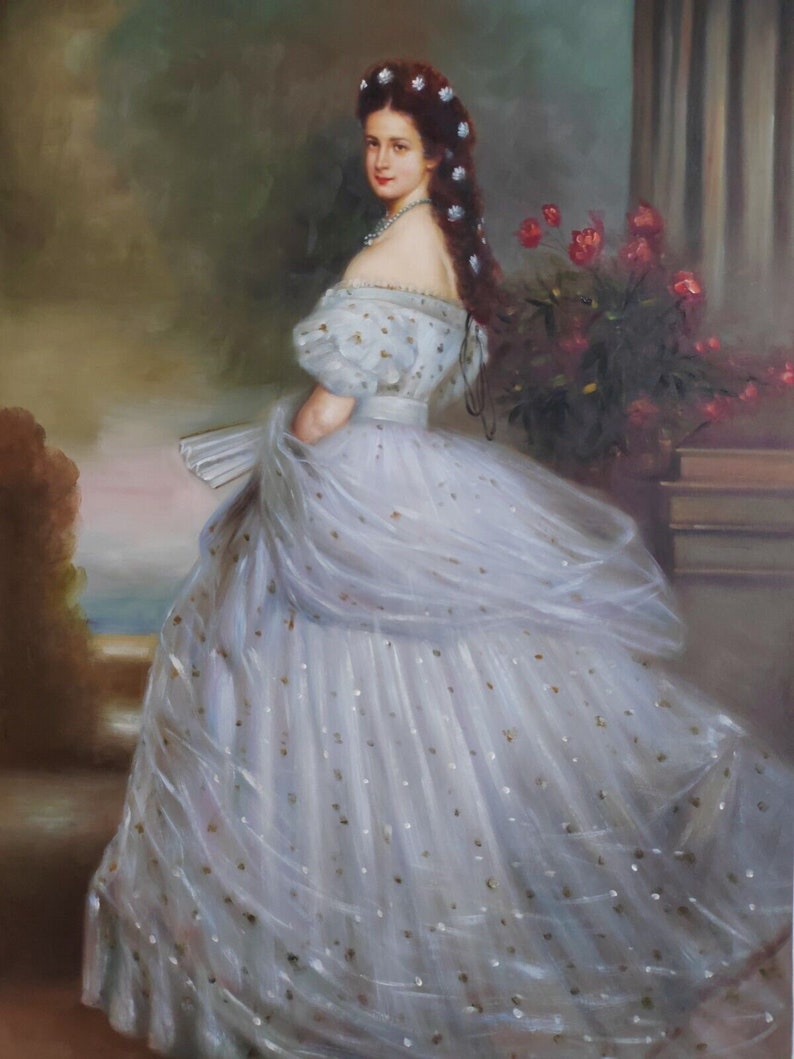 Portrait Empress Elisabeth of Austria Sissi Painting Oil on - Etsy