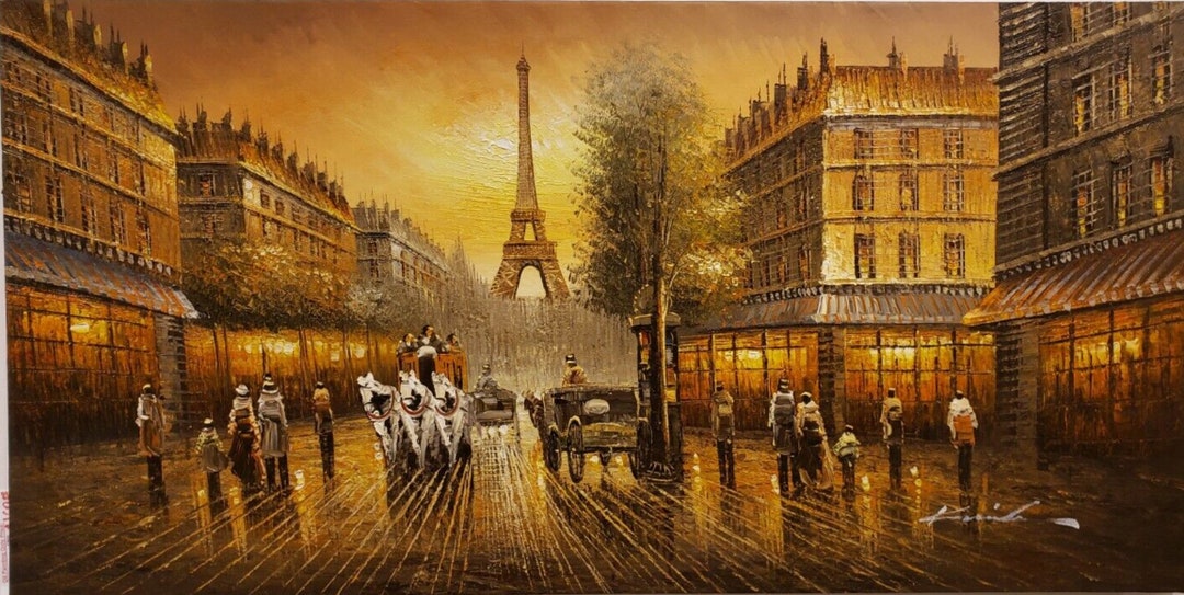 Oil Painting Paris Street Scene, Impressionism, Original, Big Size - Etsy