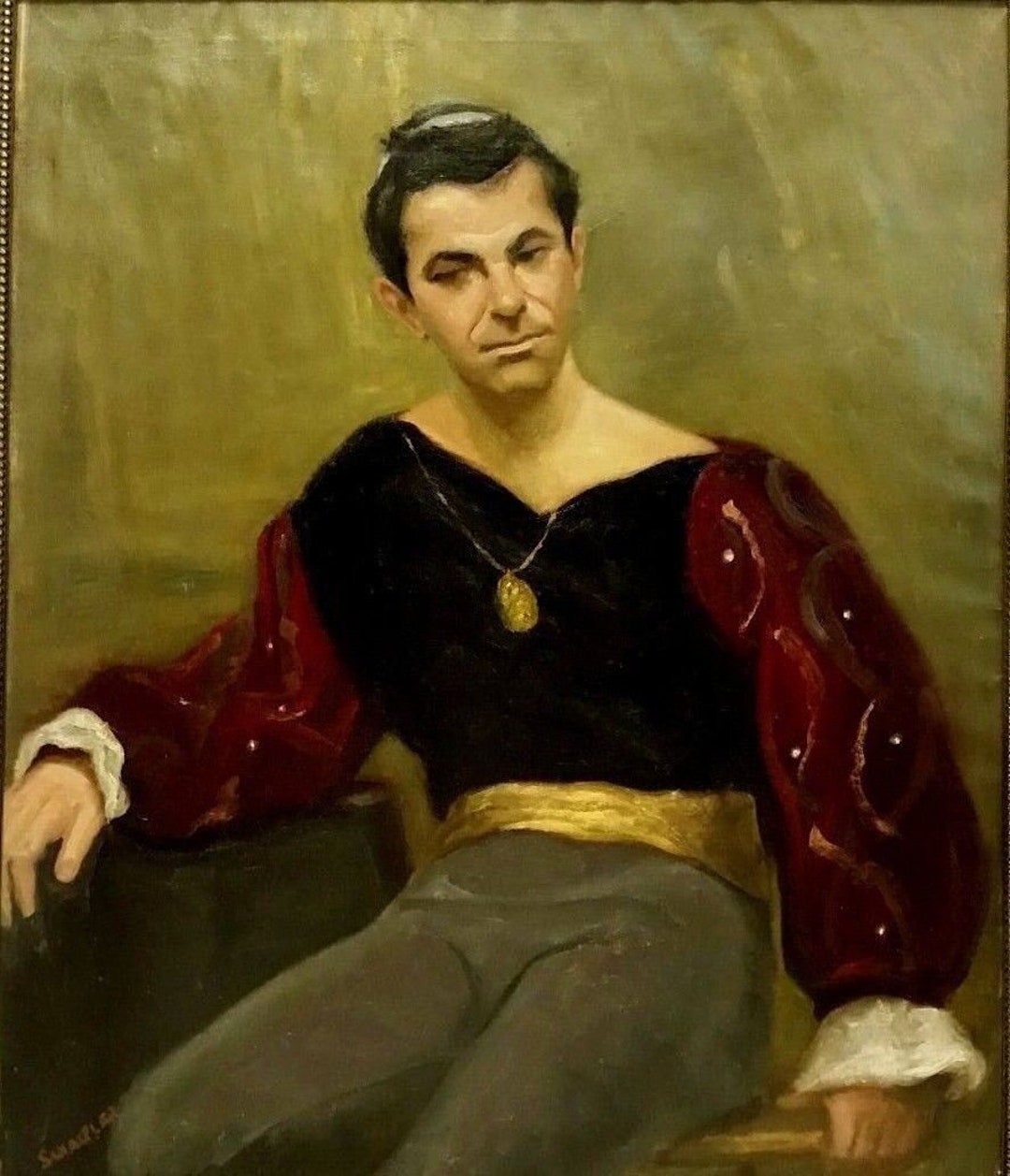 Portrait Figure Man Oil Painting on Canvas - Etsy