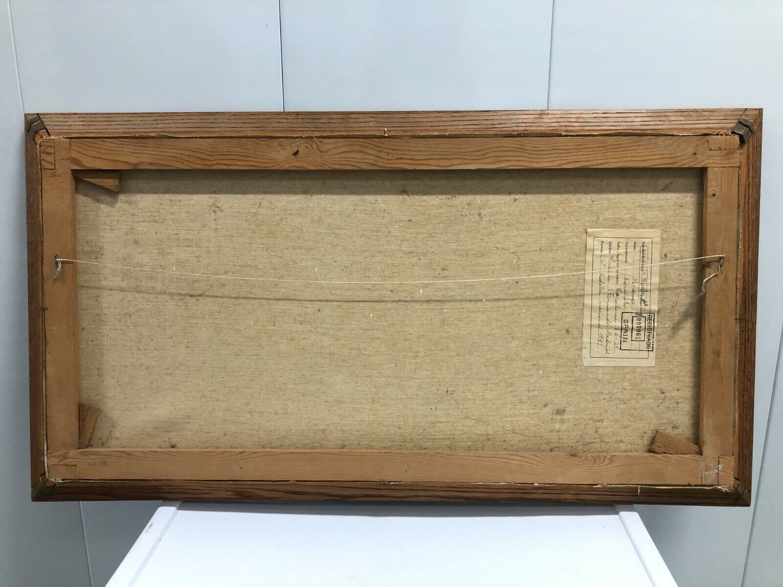 BRASSO spanish mid century street scene ampressionist oil painting 1947 ...