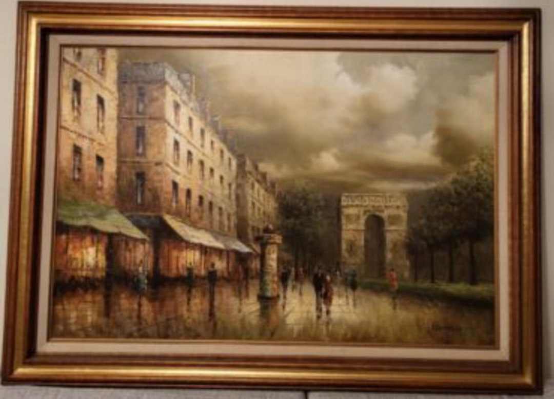 Original Oil on Canvas Painting by Italian Artist I.costello Arc De ...
