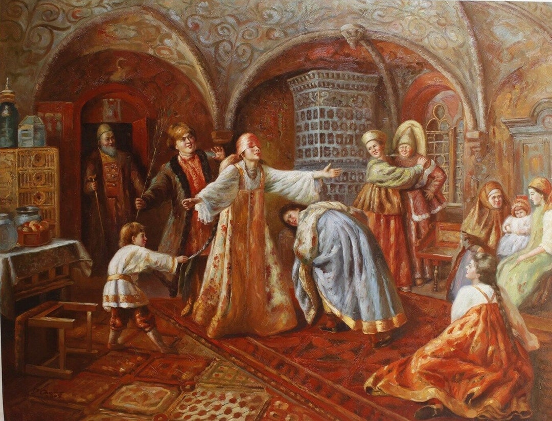 Scene of Life Oil Painting on Canvas Signed / Life Oil Painting - Etsy UK