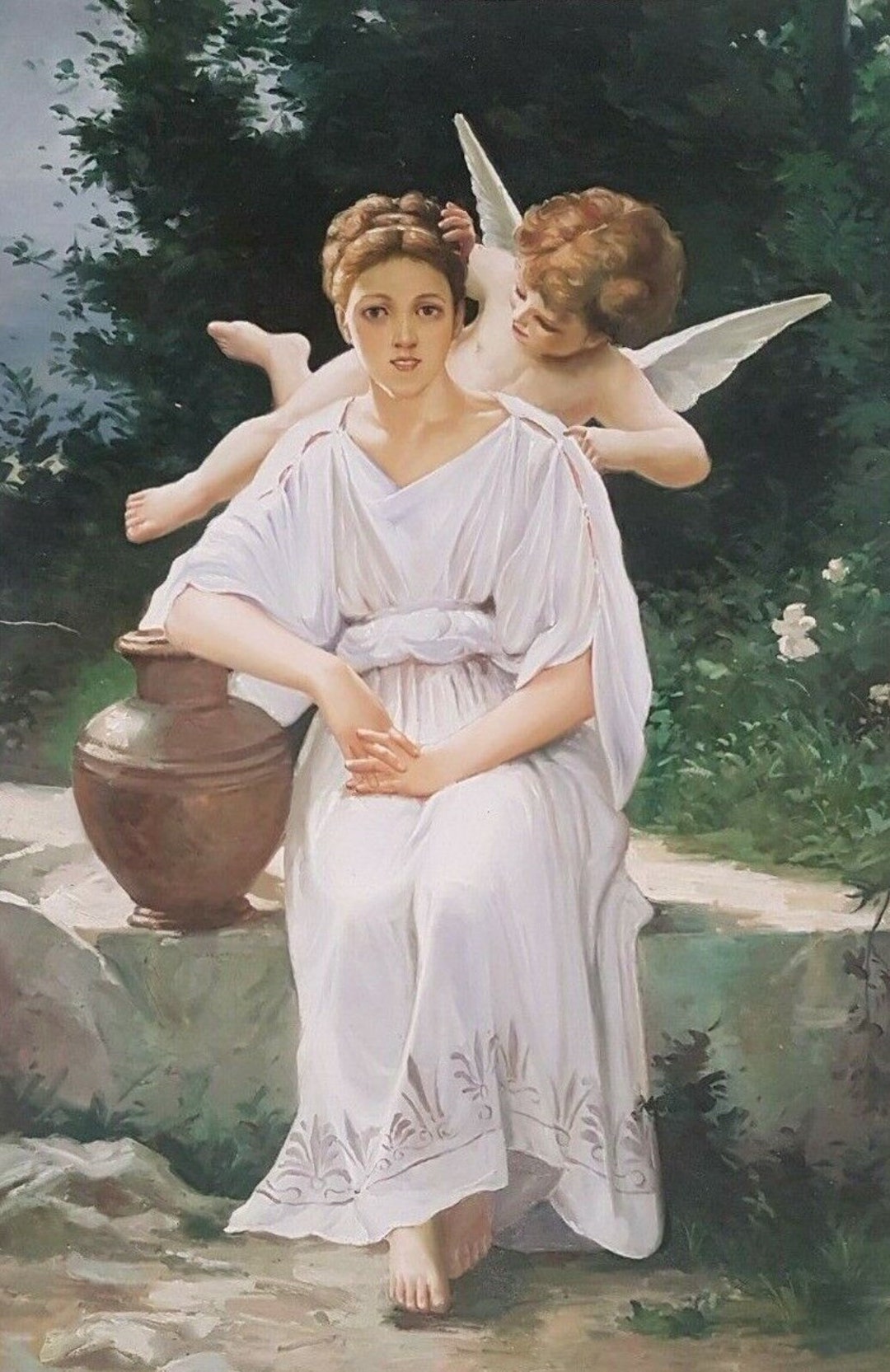 Cupid Oil on Canvas / Cupid Angel Oil Painting on Canvas - Etsy