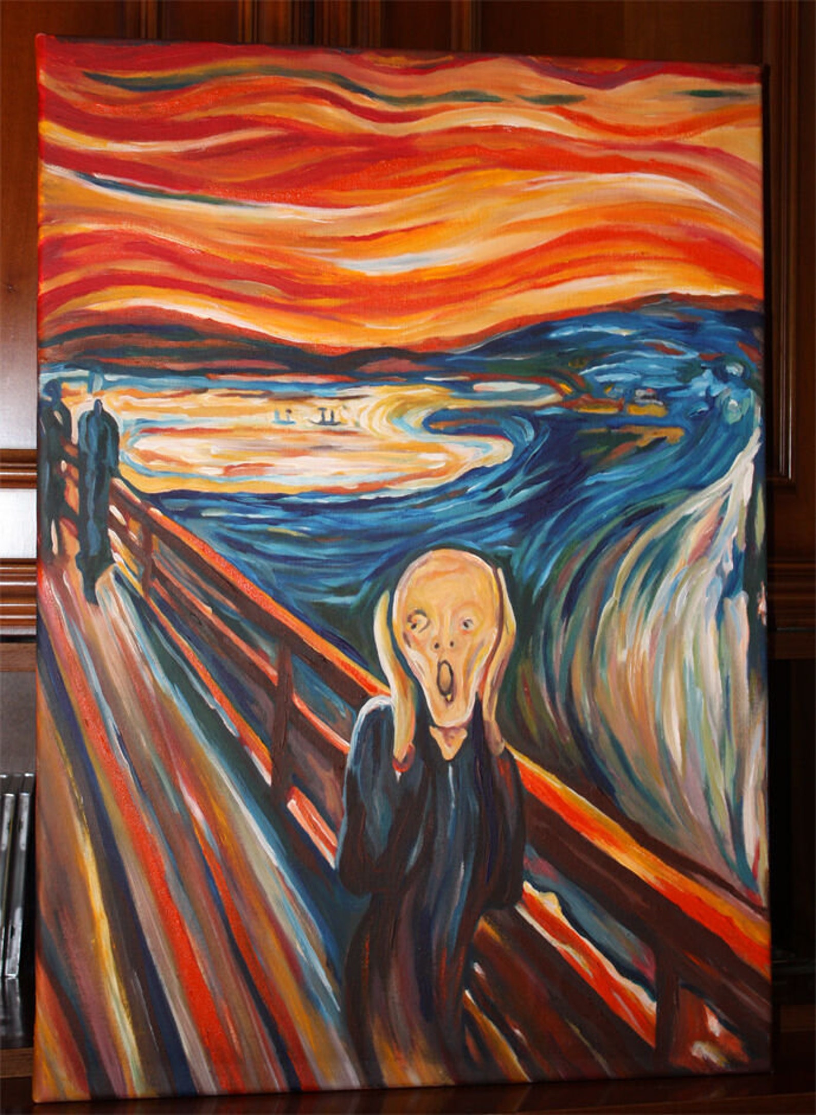The Cry After Munch Painting Oil on Canvas Signed - Etsy