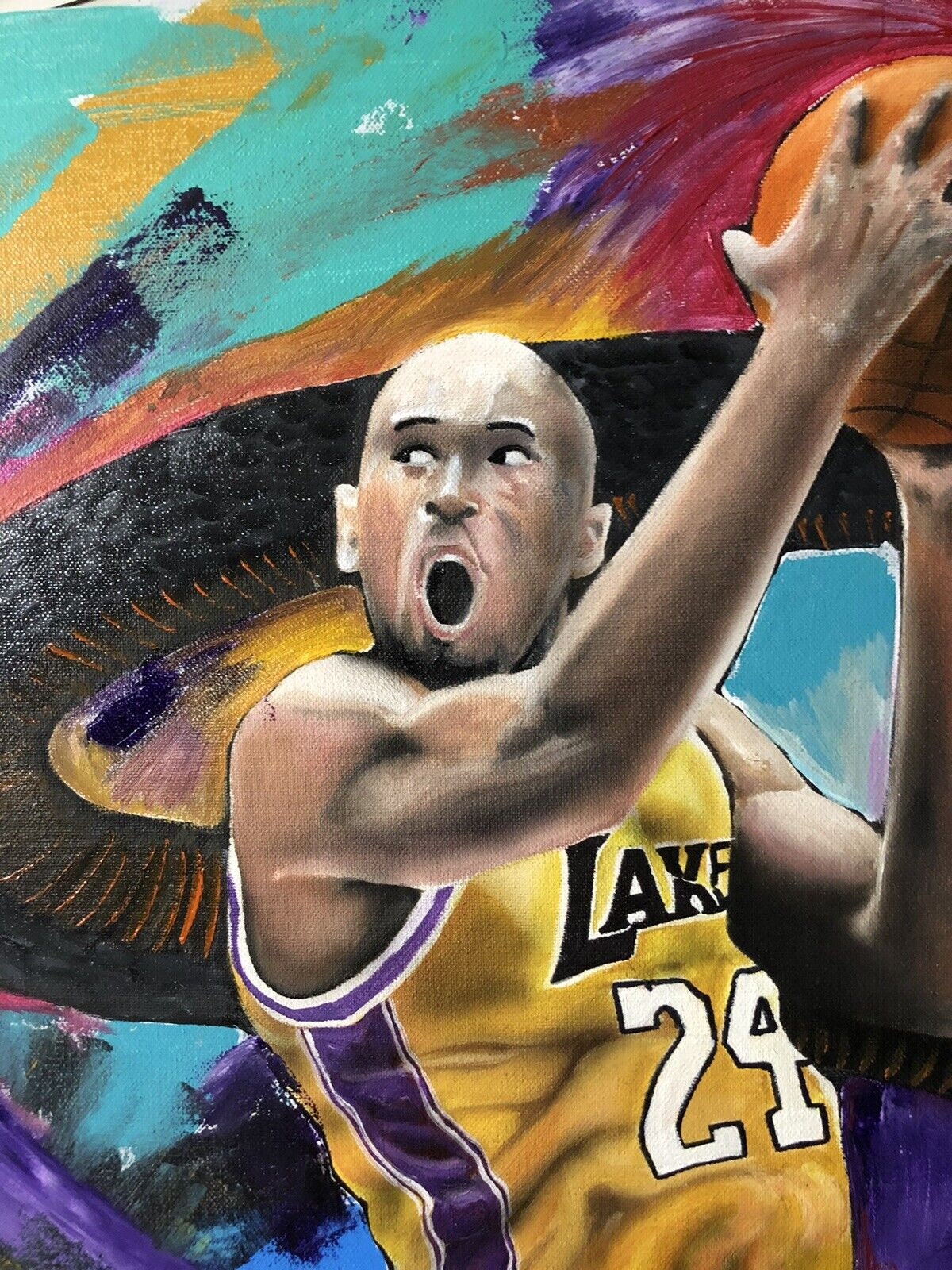 Kobe Bryant Abstract 24x36 Oil Painting - Etsy