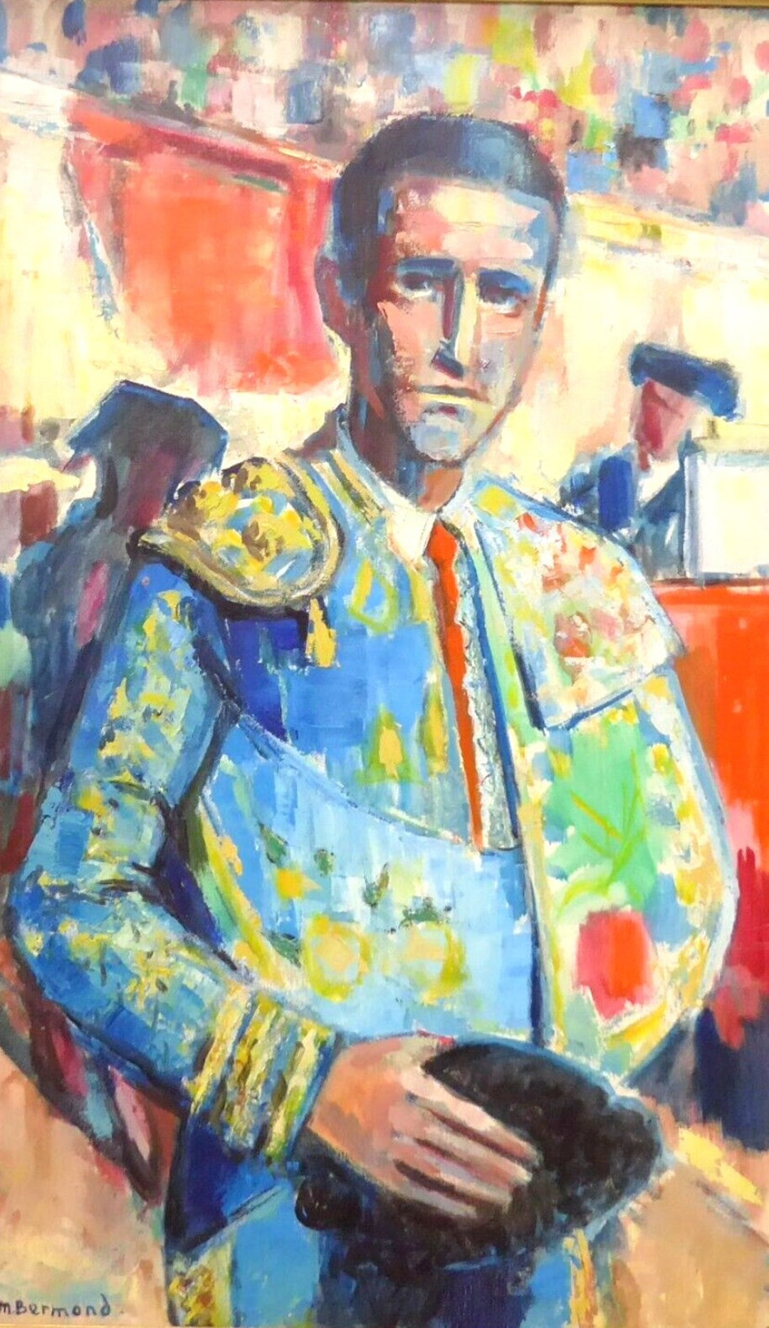 Portrait Matador Original Painting Oil on Canvas / Matador Bullfight ...