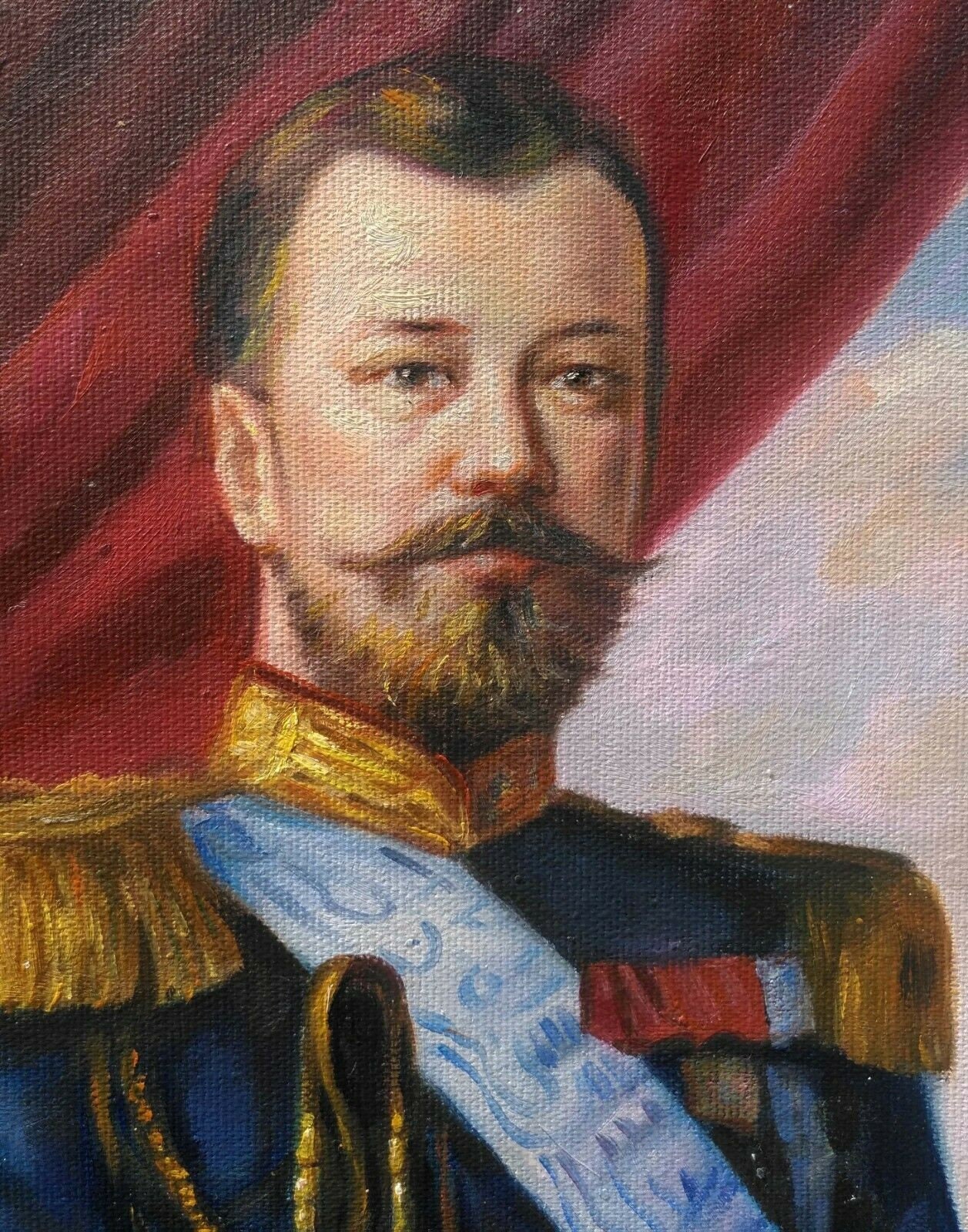 Portrait Star Nicholas II of Russia Peinture Huile Sur Toile / | Etsy