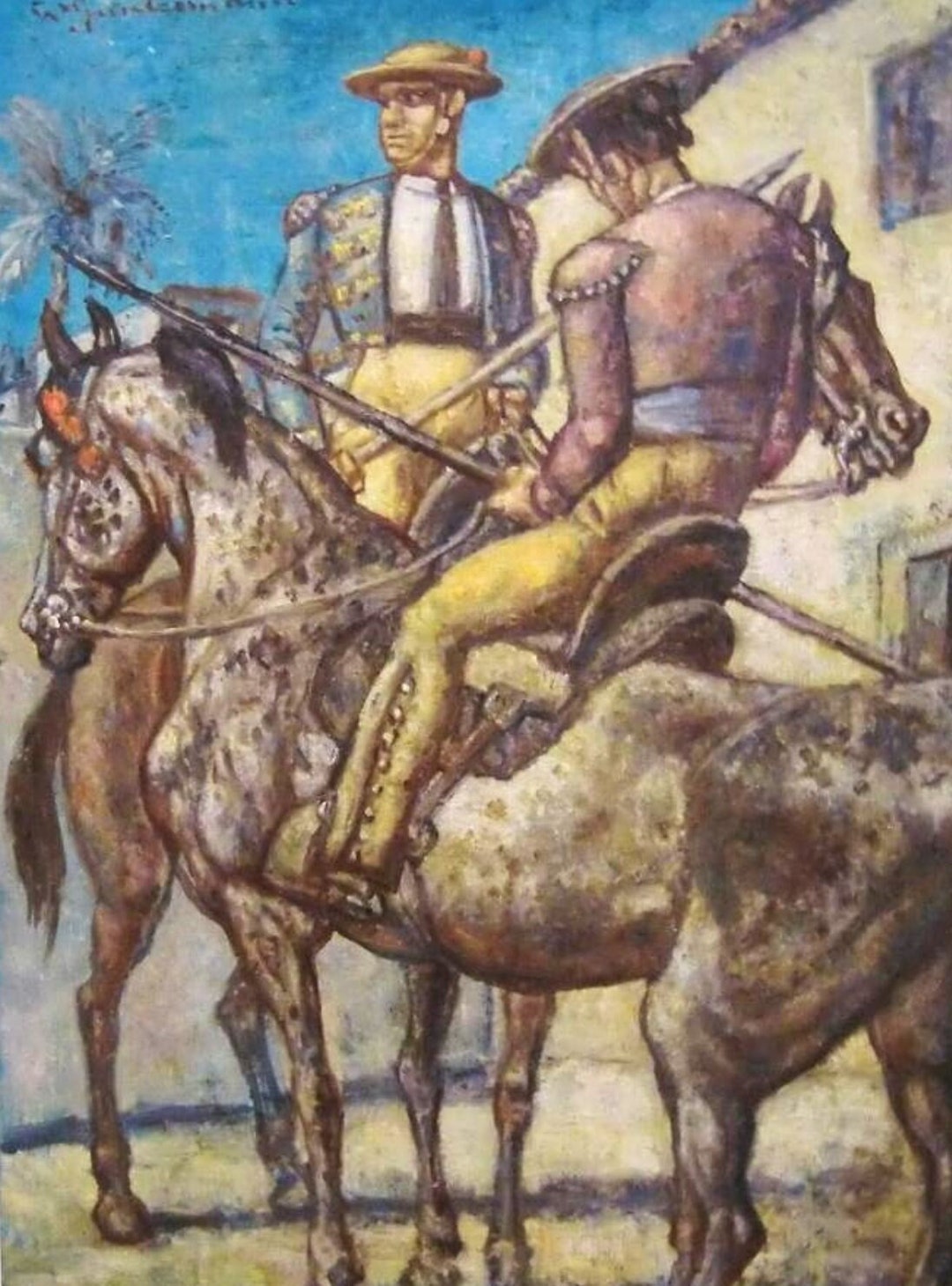 Bullfight Original Oil Painting on Panel Wilhelm Guntermann 1887-1976 ...