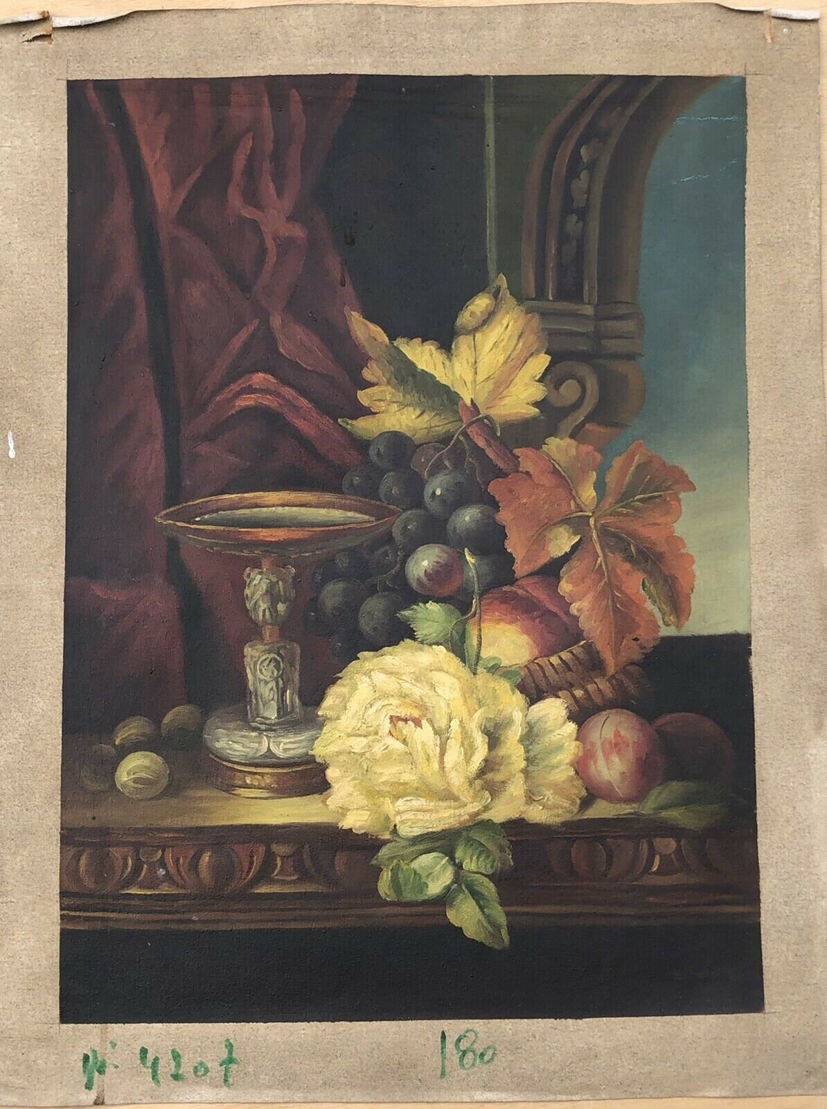 Stillleben Vase Blumen Tafel Malerei Öl auf Leinwand signiert | Etsy