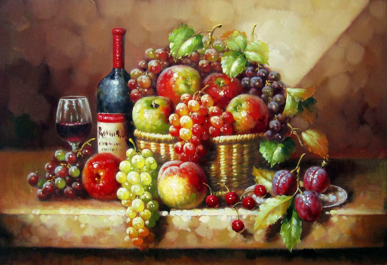 Stillleben Obst Tafel Malerei Öl auf Leinwand signiert / still - Etsy.de