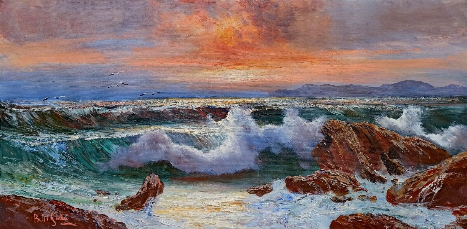 Seascape Wave Painting Original Painting Oil on Canvas / Seascape Wave ...