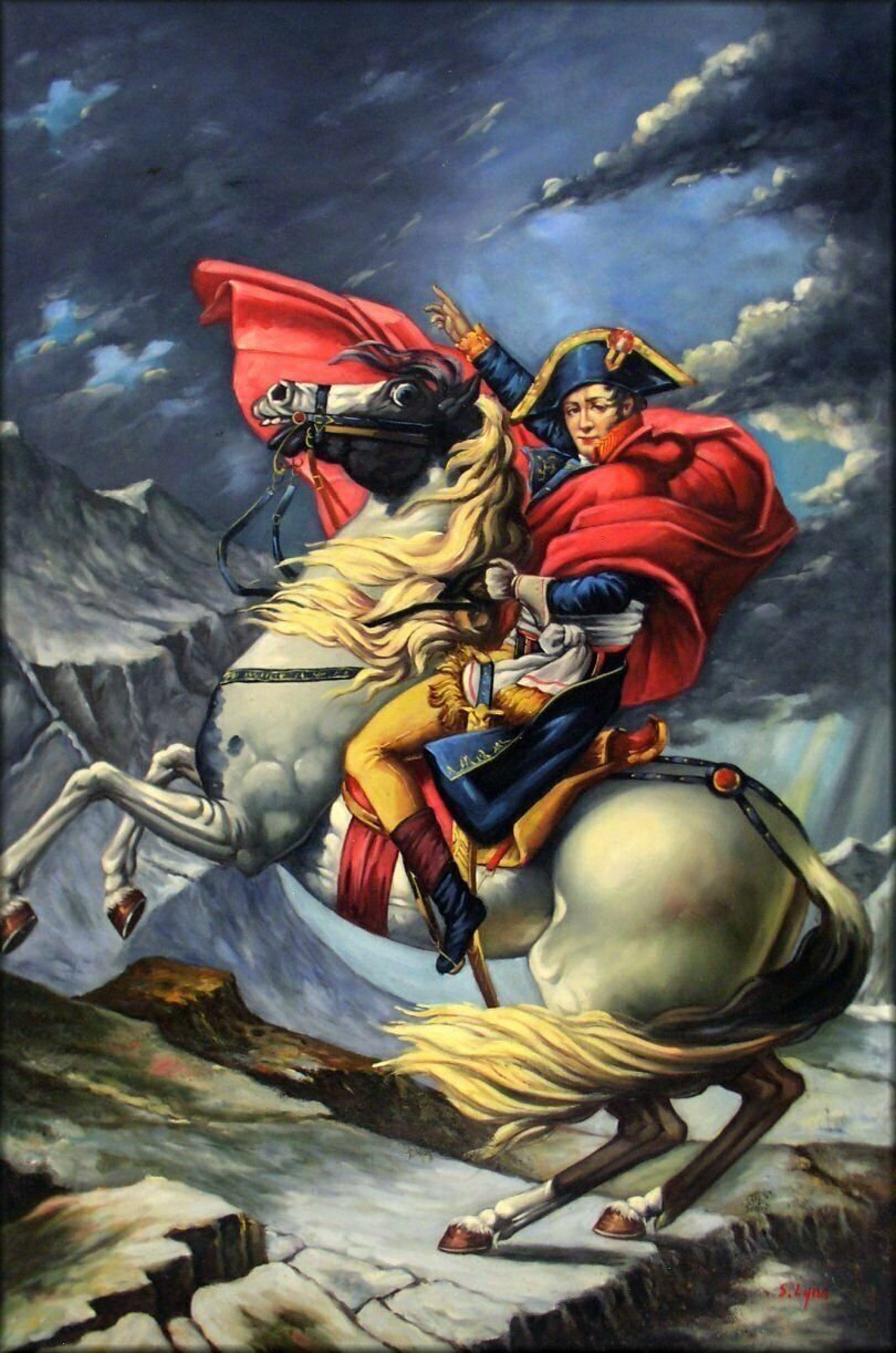 Retrato hombre Napoleón pintura al óleo sobre lienzo / Napoleón pintura ...